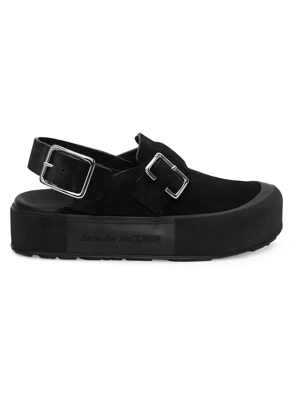 Alexander McQueen Buckled Leather Platform Sandals