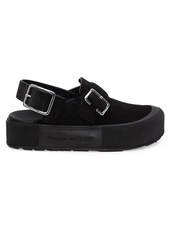 Alexander McQueen Buckled Leather Platform Sandals