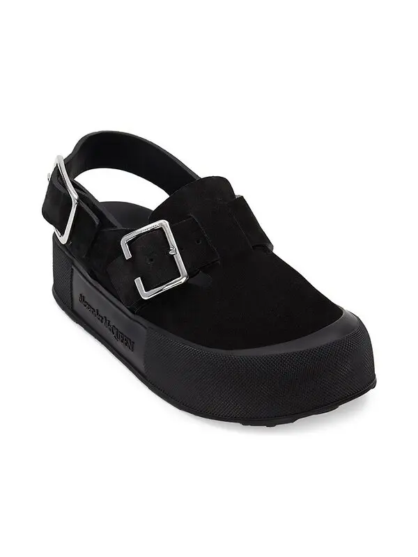 Alexander McQueen Buckled Leather Platform Sandals