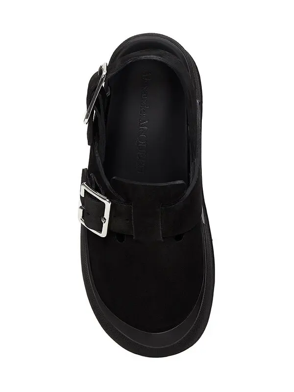 Alexander McQueen Buckled Leather Platform Sandals