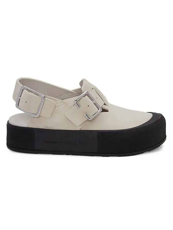Alexander McQueen Buckled Leather Platform Sandals