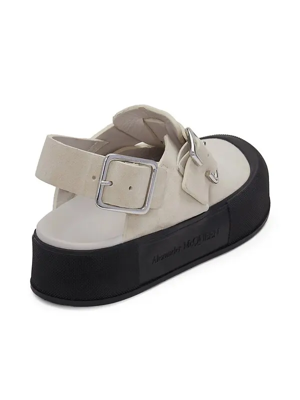 Alexander McQueen Buckled Leather Platform Sandals