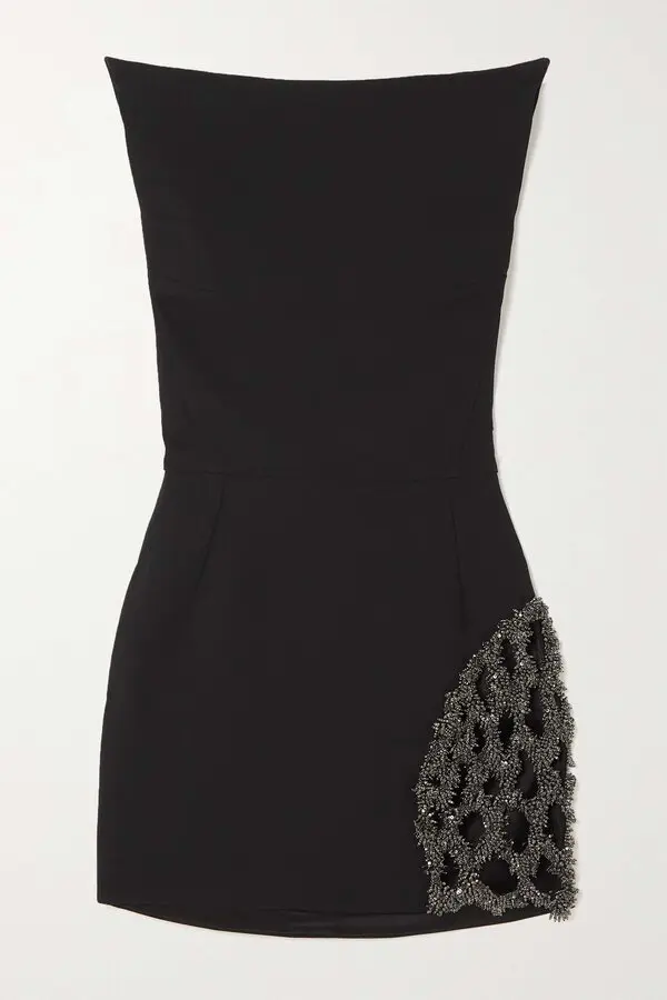 Maticevski Embellished Stretch-crepe Mini Dress