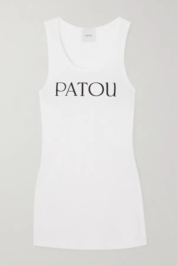 PATOU Iconic Printed Tank - White