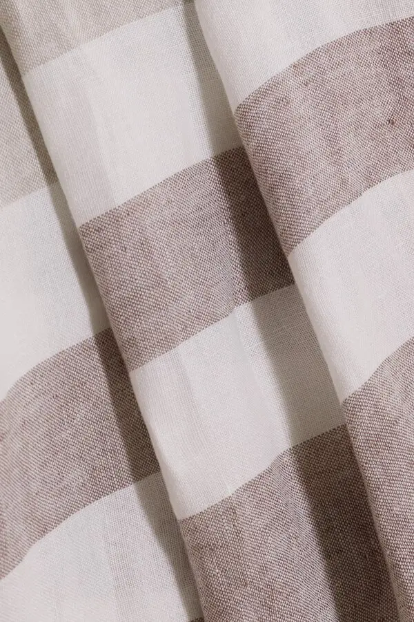 Brunello Cucinelli Fringed Striped Linen-blend Blanket