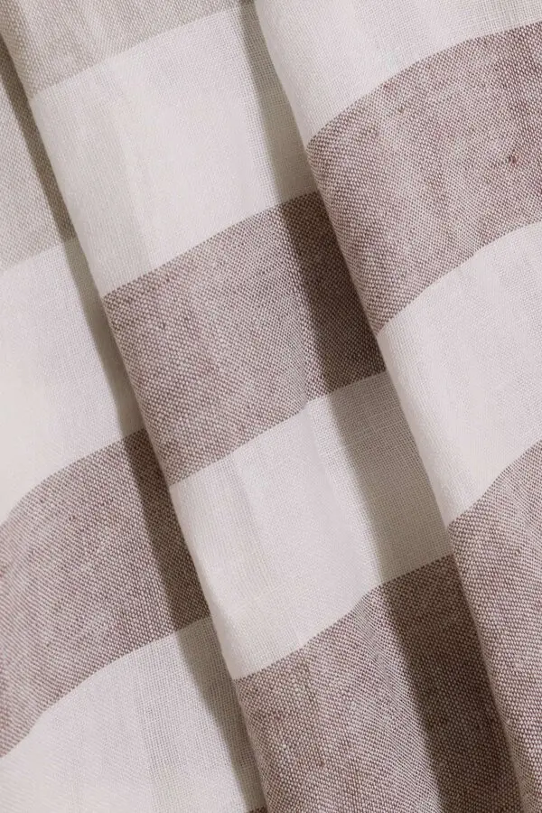 Brunello Cucinelli Fringed Striped Linen-blend Blanket