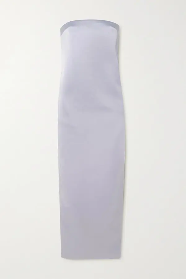 16arlington Blaise Strapless Duchesse-Satin Maxi Dress In Purple - 70% Off  | Editorialist