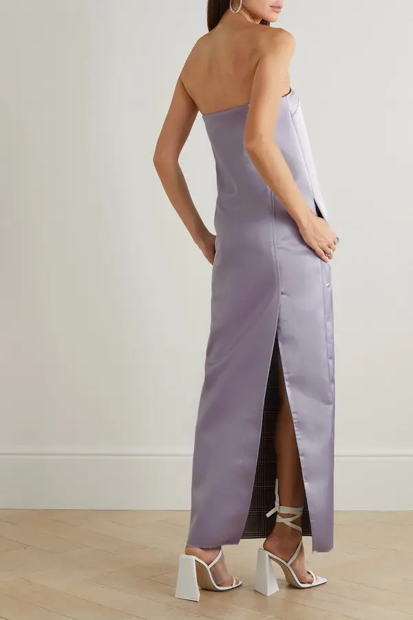 knee length dresses for ladies Rose Pink Satin Cowl Back Maxi Dress – InTheStyle main image 1