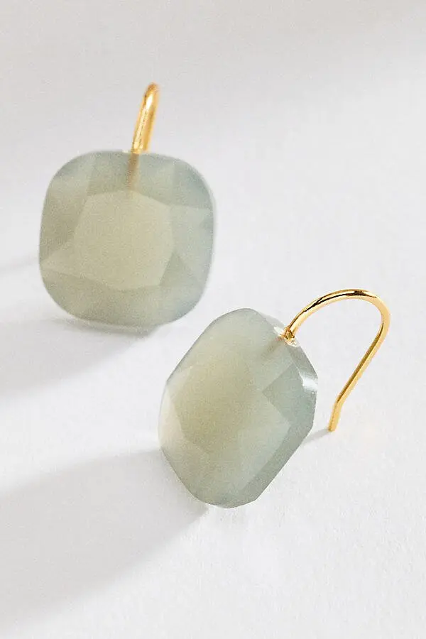 Anthropologie Floating Crystal Earrings - Grey Pattern
