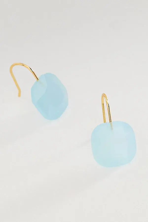 Anthropologie Floating Crystal Earrings - Light Blue