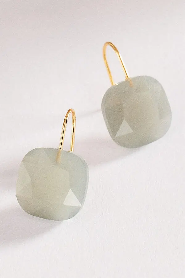 Anthropologie Floating Crystal Earrings - Slate