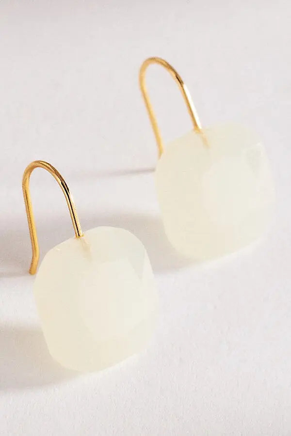 Anthropologie Floating Crystal Earrings - White