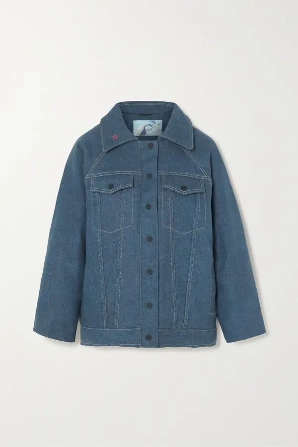 Perfect Moment Corentine Embroidered Denim Jacket - Blue