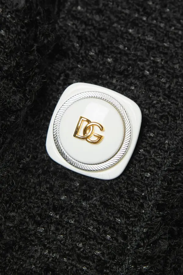 Dolce & Gabbana Button-embellished Bouclé-tweed Blazer