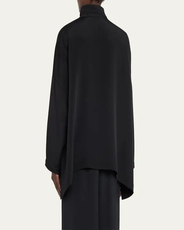 Eskandar Wide Fit Shirt - Black