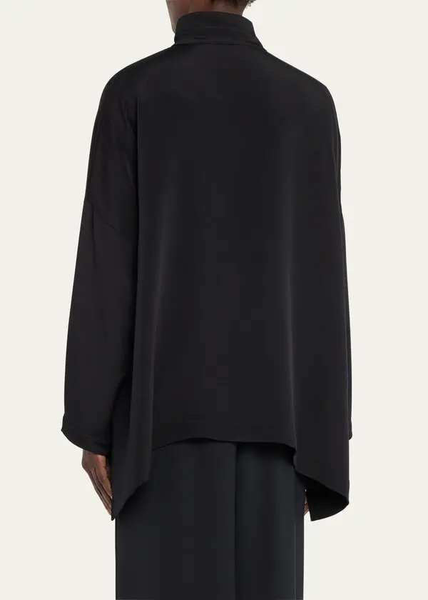 Eskandar Wide Fit Shirt - Black