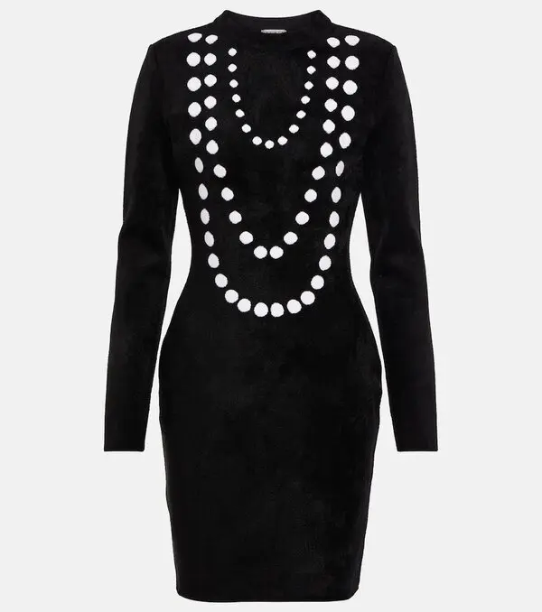 Alaïa Jacquard Wool-blend Minidress