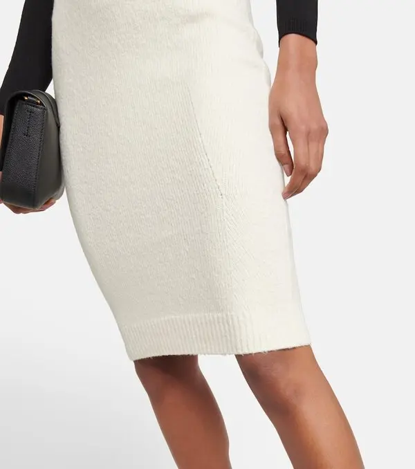 TOM FORD Knitted Cotton-blend Midi Skirt