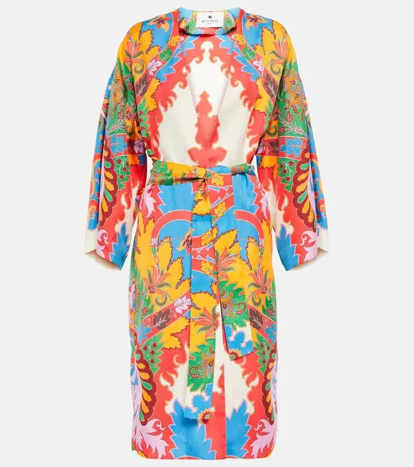 Etro Printed Silk Beach Cover-up - Multicoloured
