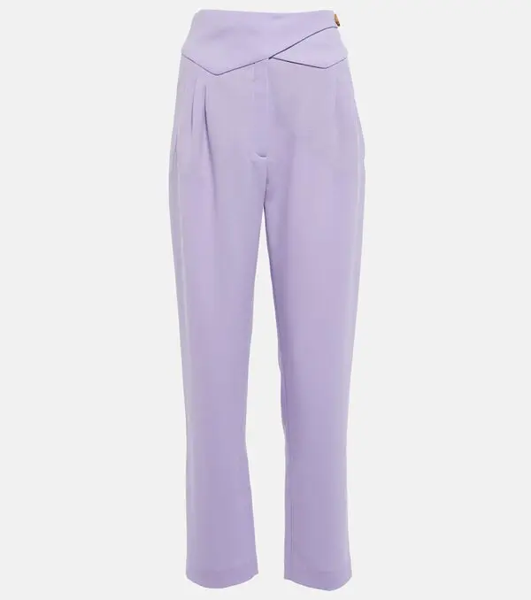 BLAZÉ MILANO Basque Straight Virgin Wool Pants - Purple