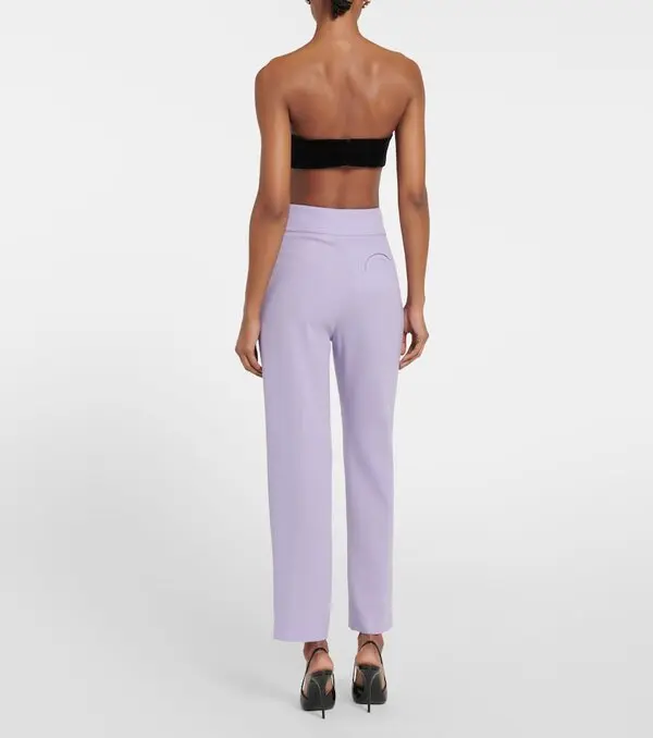 BLAZÉ MILANO Basque Straight Virgin Wool Pants - Purple