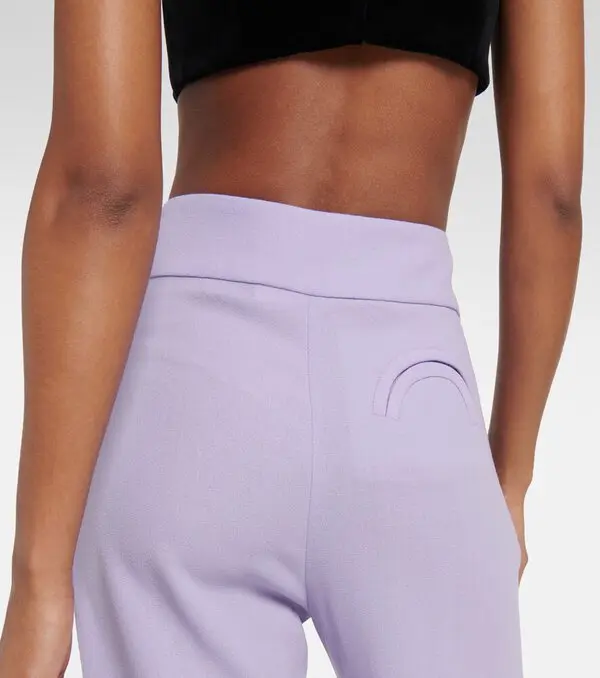 BLAZÉ MILANO Basque Straight Virgin Wool Pants - Purple