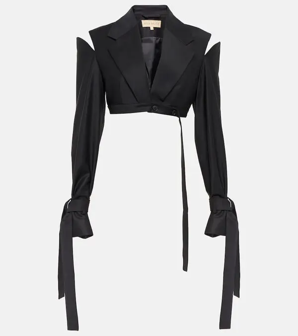 AYA MUSE Xylo Cropped Wool-blend Blazer