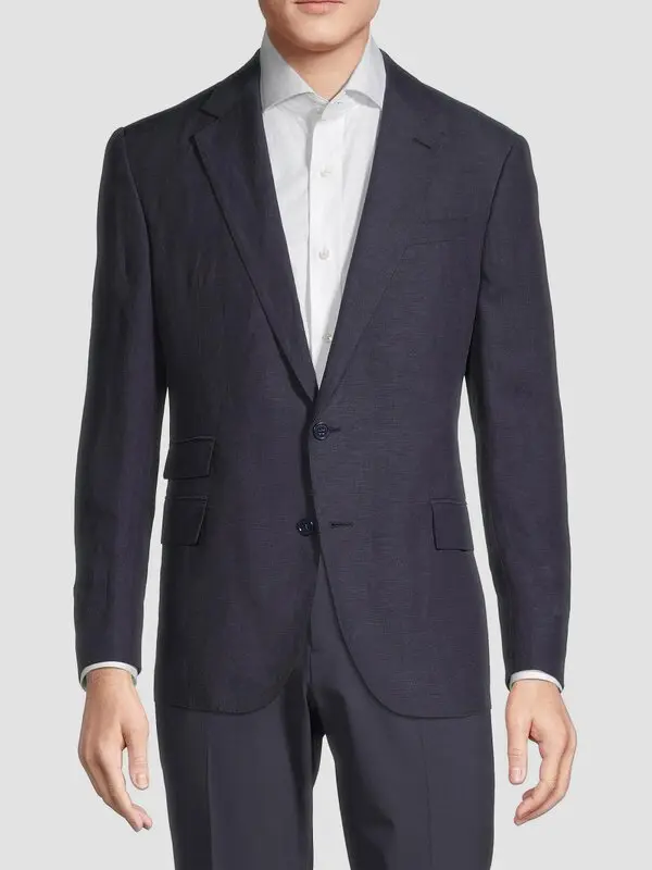 Ralph Lauren Purple Label Kent Linen & Silk Canvas Jacket