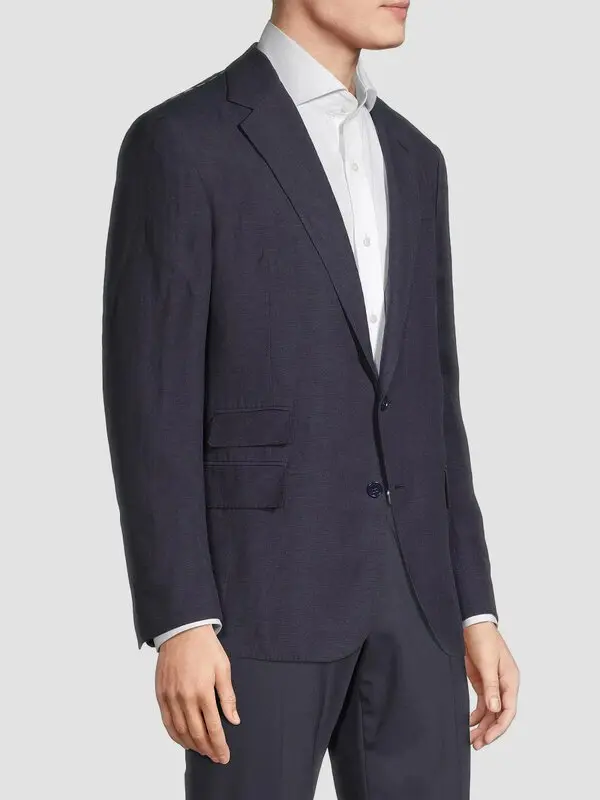 Ralph Lauren Purple Label Kent Linen & Silk Canvas Jacket