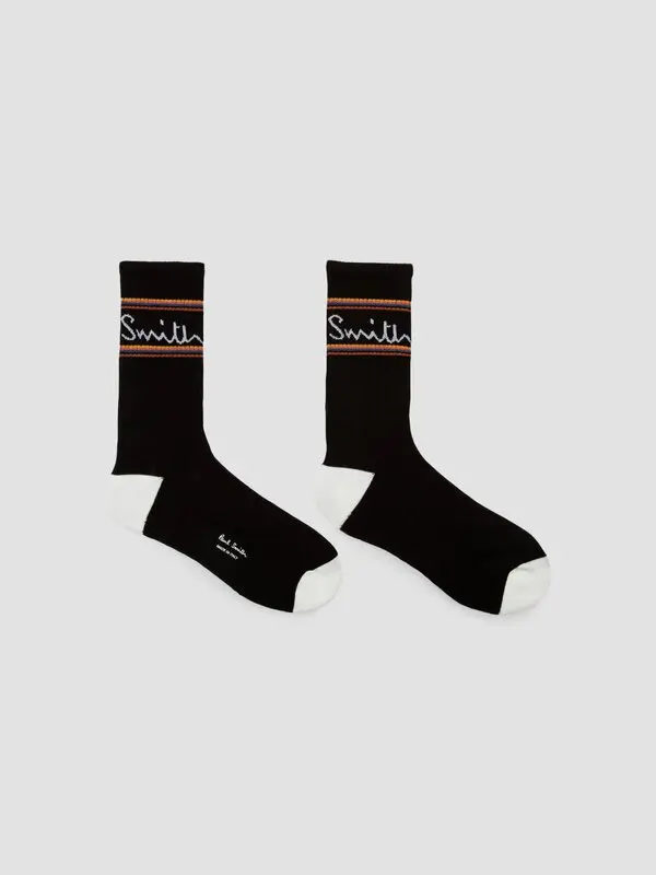 Paul Smith 3-pair Cotton-blend Logo Socks