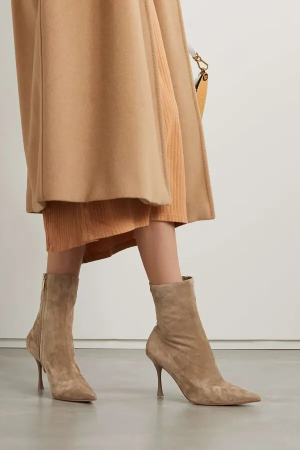 GIANVITO ROSSI 85 Suede Ankle Boots