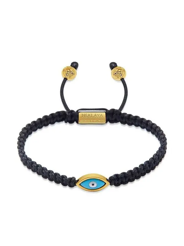 NIALAYA JEWELRY Evil Eye String Bracelet - Black