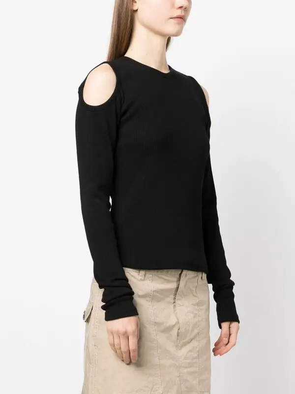 IOANA CIOLACU Cut-out Cold-shoulder Top