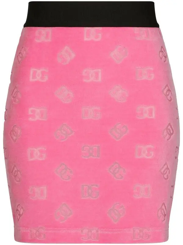 Dolce & Gabbana Flocked Miniskirt