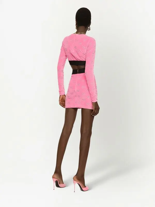 Dolce & Gabbana Flocked Miniskirt