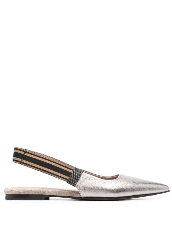 Brunello Cucinelli Pointed-toe Flat Ballerina Shoes