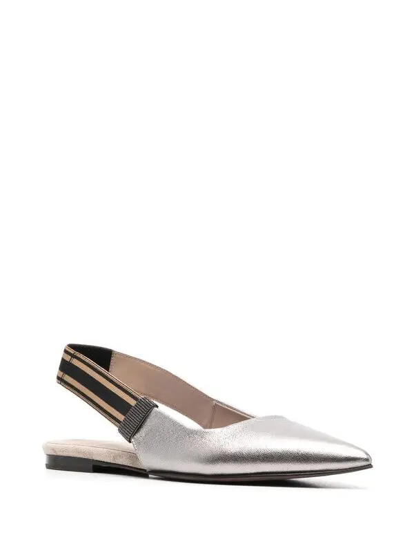 Brunello Cucinelli Pointed-toe Flat Ballerina Shoes