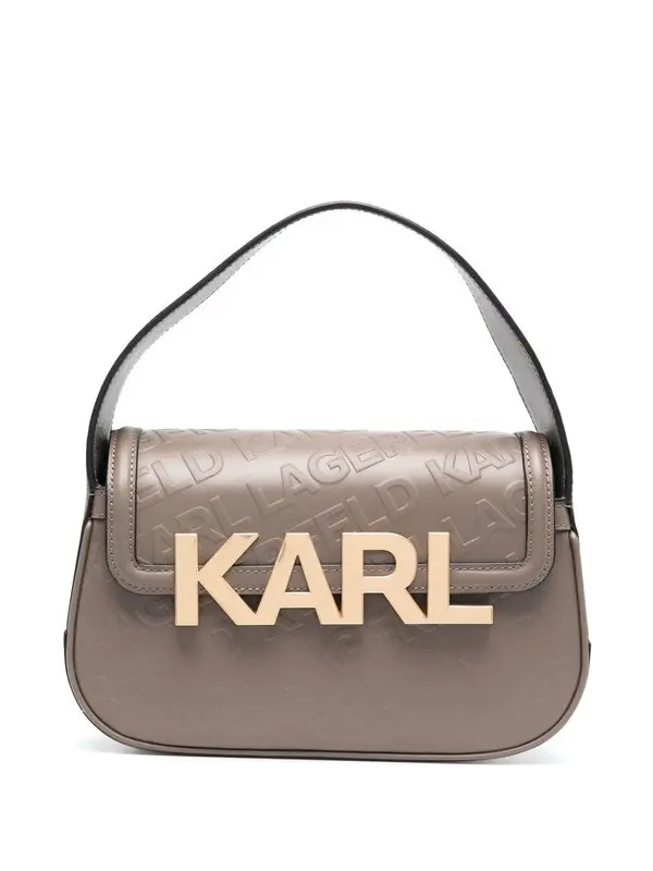 Karl Lagerfeld Logo-embossed Leather Tote Bag