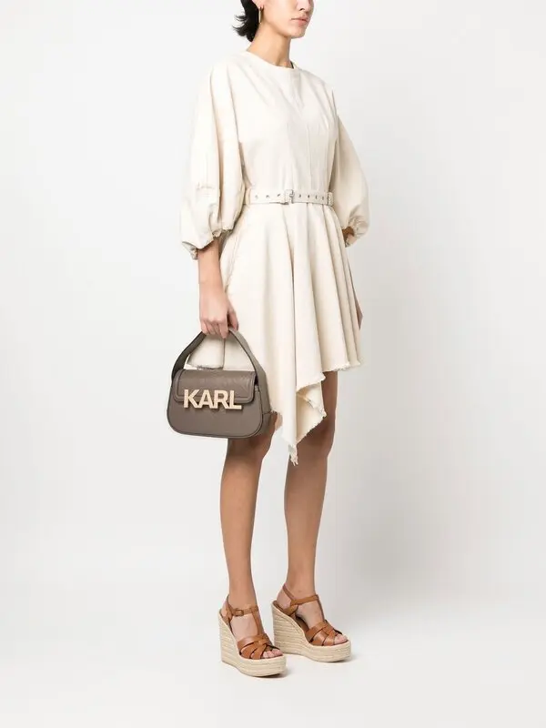 Karl Lagerfeld Logo-embossed Leather Tote Bag