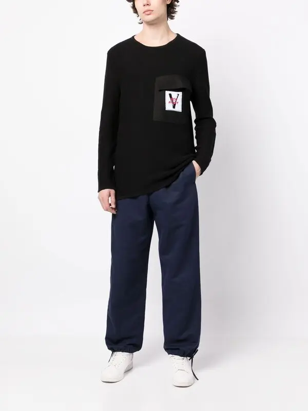PORTS V Logo-patch Crew-neck Jumper