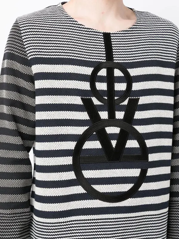 PORTS V Logo-embroidered Striped T-shirt