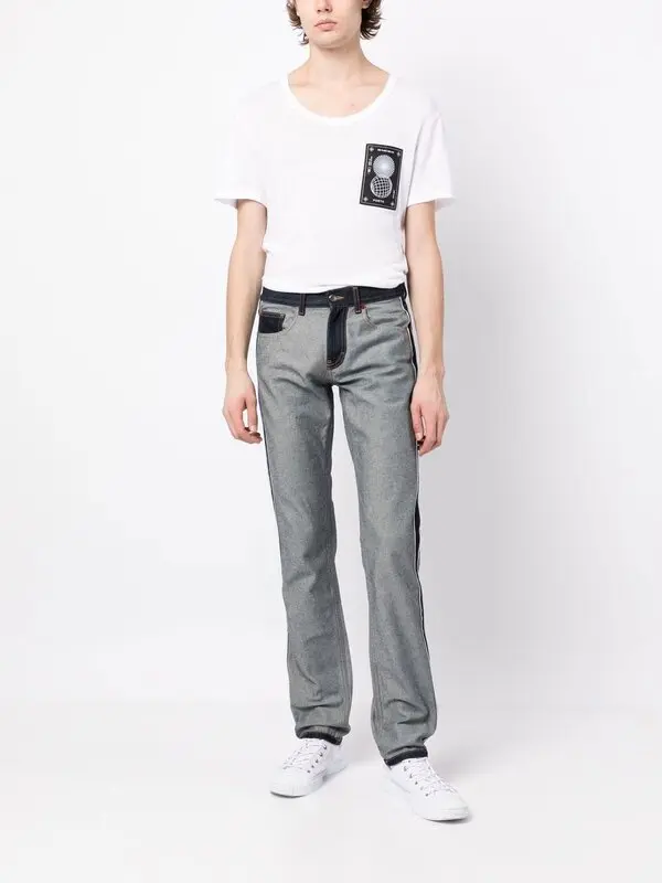 PORTS V Contrasting-panel Detail Trousers