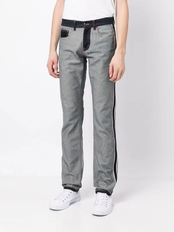PORTS V Contrasting-panel Detail Trousers