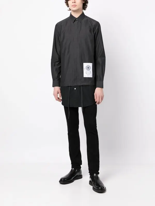 PORTS V Logo-patch Long-sleeve Shirt