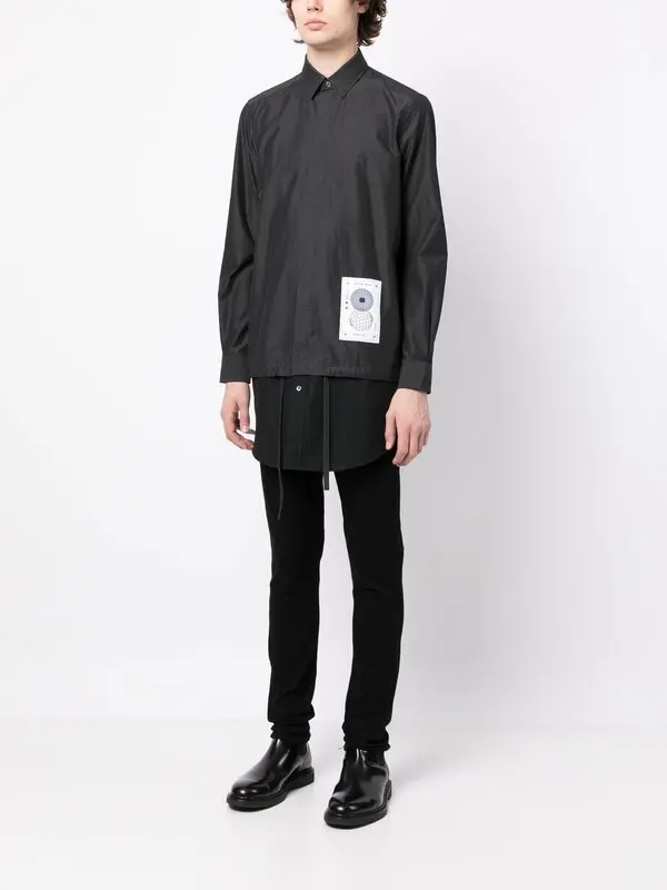 PORTS V Logo-patch Long-sleeve Shirt