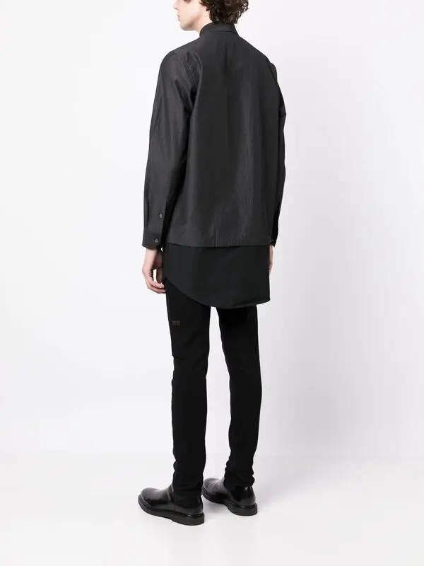 PORTS V Logo-patch Long-sleeve Shirt
