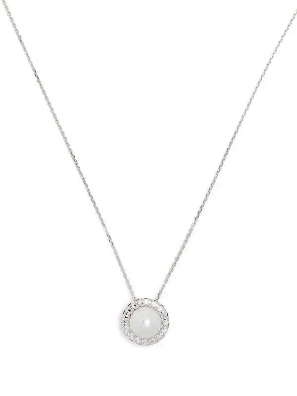 TASAKI 18kt White Gold Akoya Pearl And Diamond Necklace - Silver