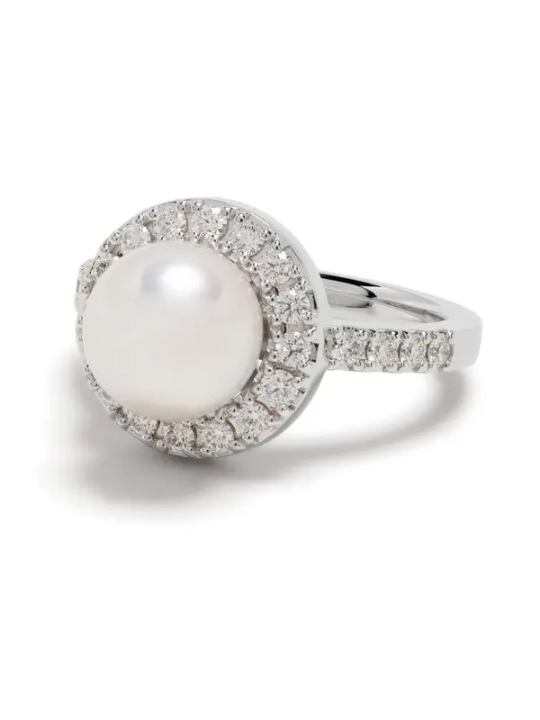 TASAKI 18kt White Gold Akoya Pearl And Diamond Ring