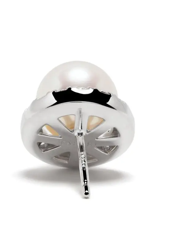 TASAKI 18kt White Gold Akoya Pearl And Diamond Earrings