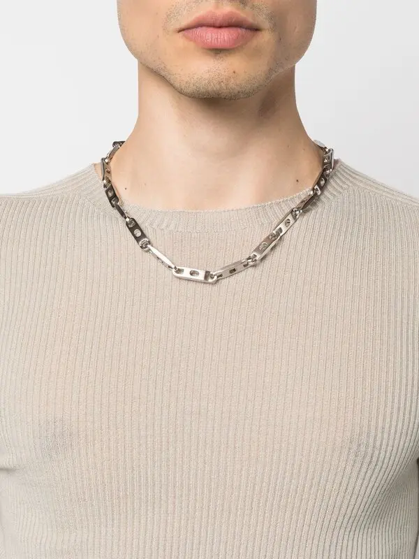 Rick Owens Edfu Chain-Link Necklace - Silver | Editorialist